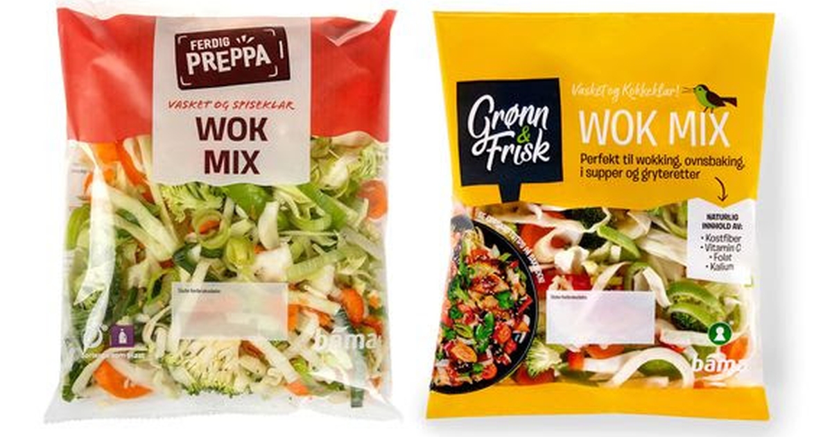 BAMA tilbakekaller 6.600 poser med Wok Mix