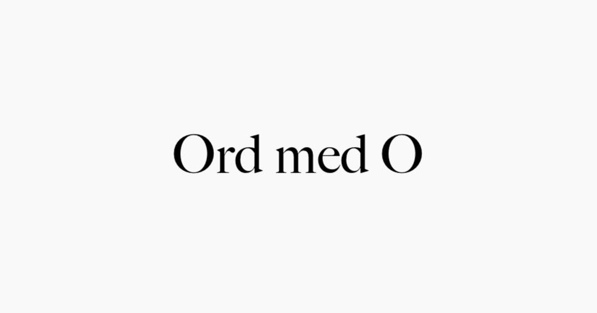 Ord med O