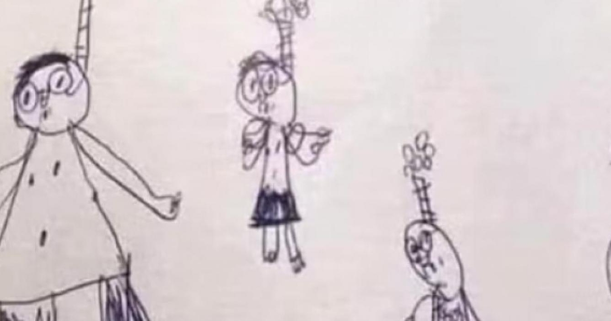 Forklaringen bak 6-åringens tegning får folk til å le: Ser du hva det ...